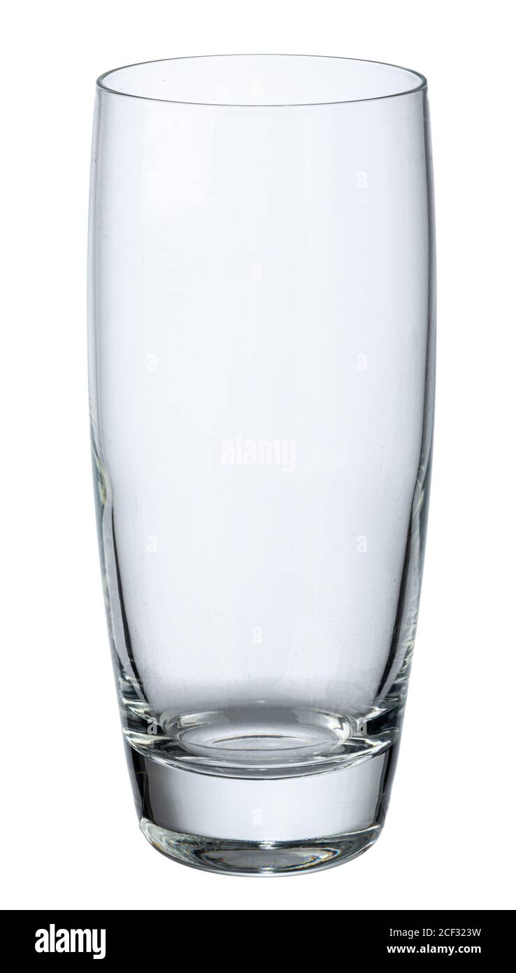 Empty glass cup isolated on white background Stock Photo - Alamy