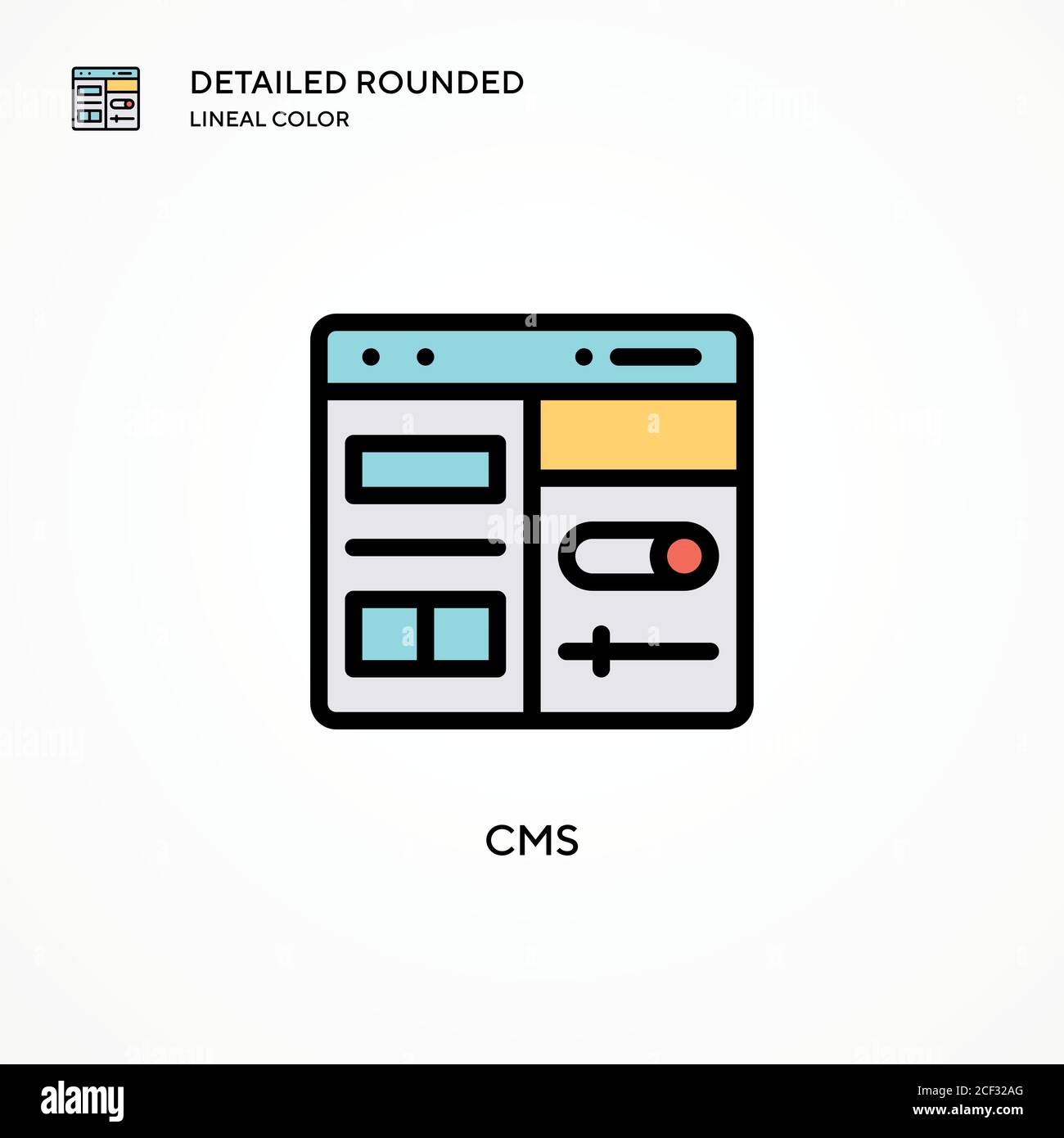 Cms vector icon. Modern vector illustration concepts. Easy to edit and ...