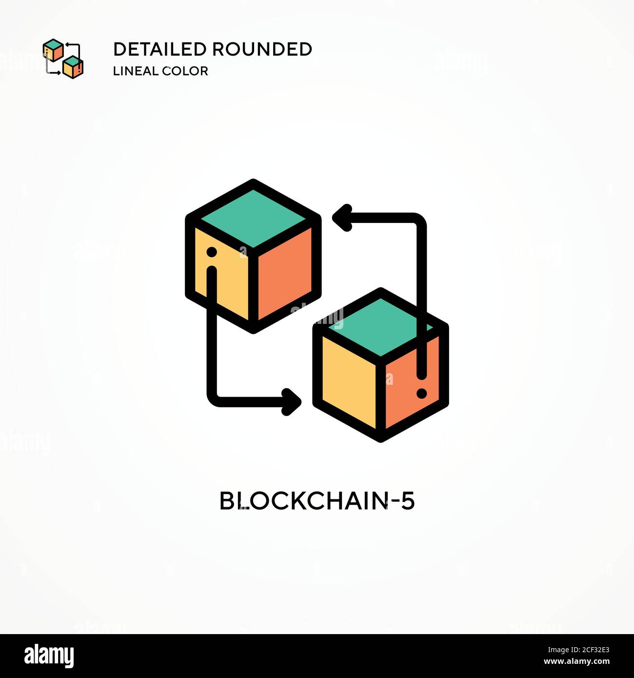Blockchain-5 vector icon. Modern vector illustration concepts. Easy to ...