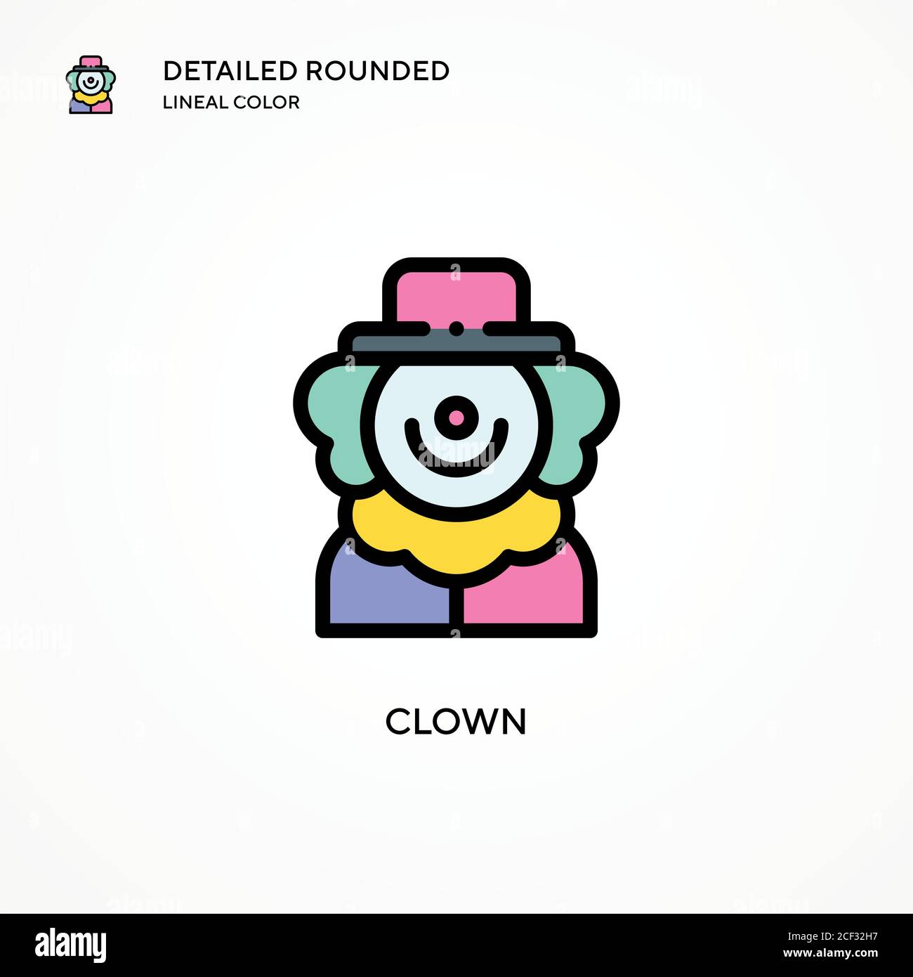 Clown vector icon. Modern vector illustration concepts. Easy to edit ...
