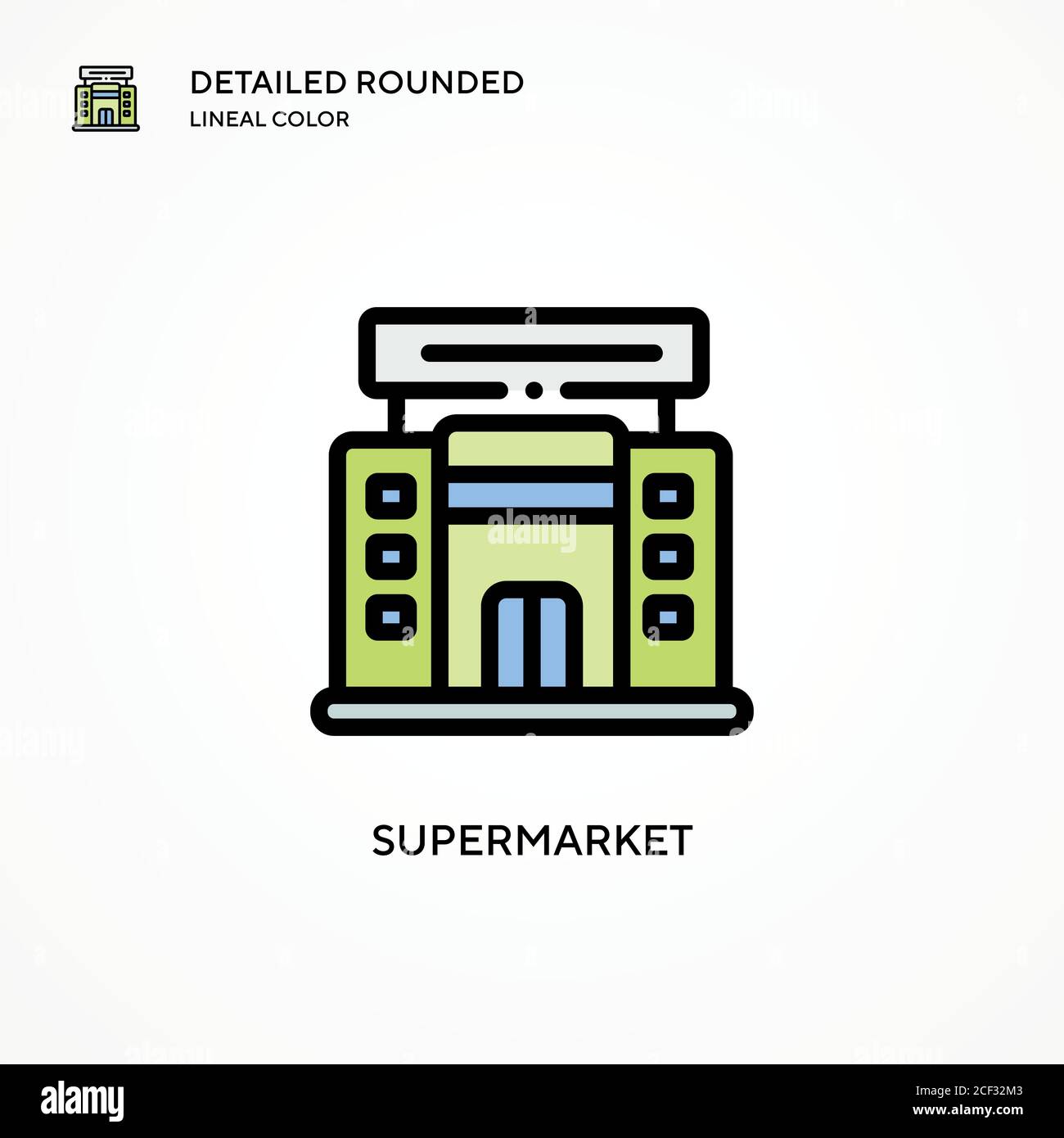 Supermarket vector icon. Modern vector illustration concepts. Easy to ...