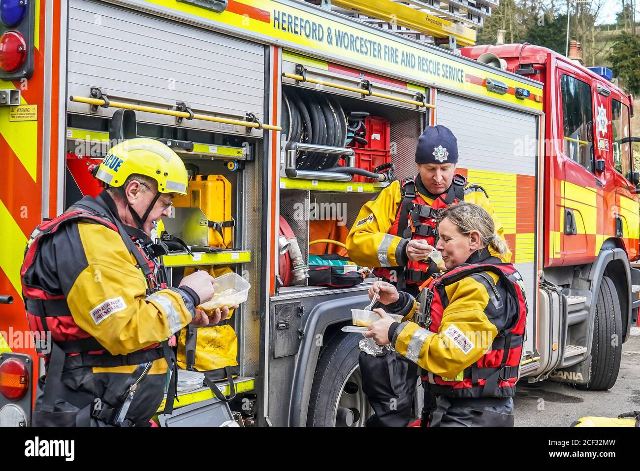 Bewdley floods, February 2020. Hereford and Worcester Fire and Rescue ...