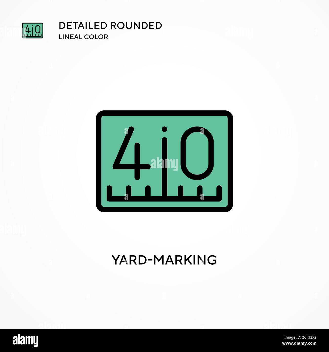Yard-marking vector icon. Modern vector illustration concepts. Easy to ...