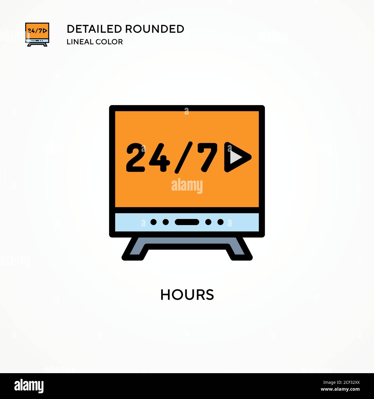 Hours vector icon. Modern vector illustration concepts. Easy to edit ...