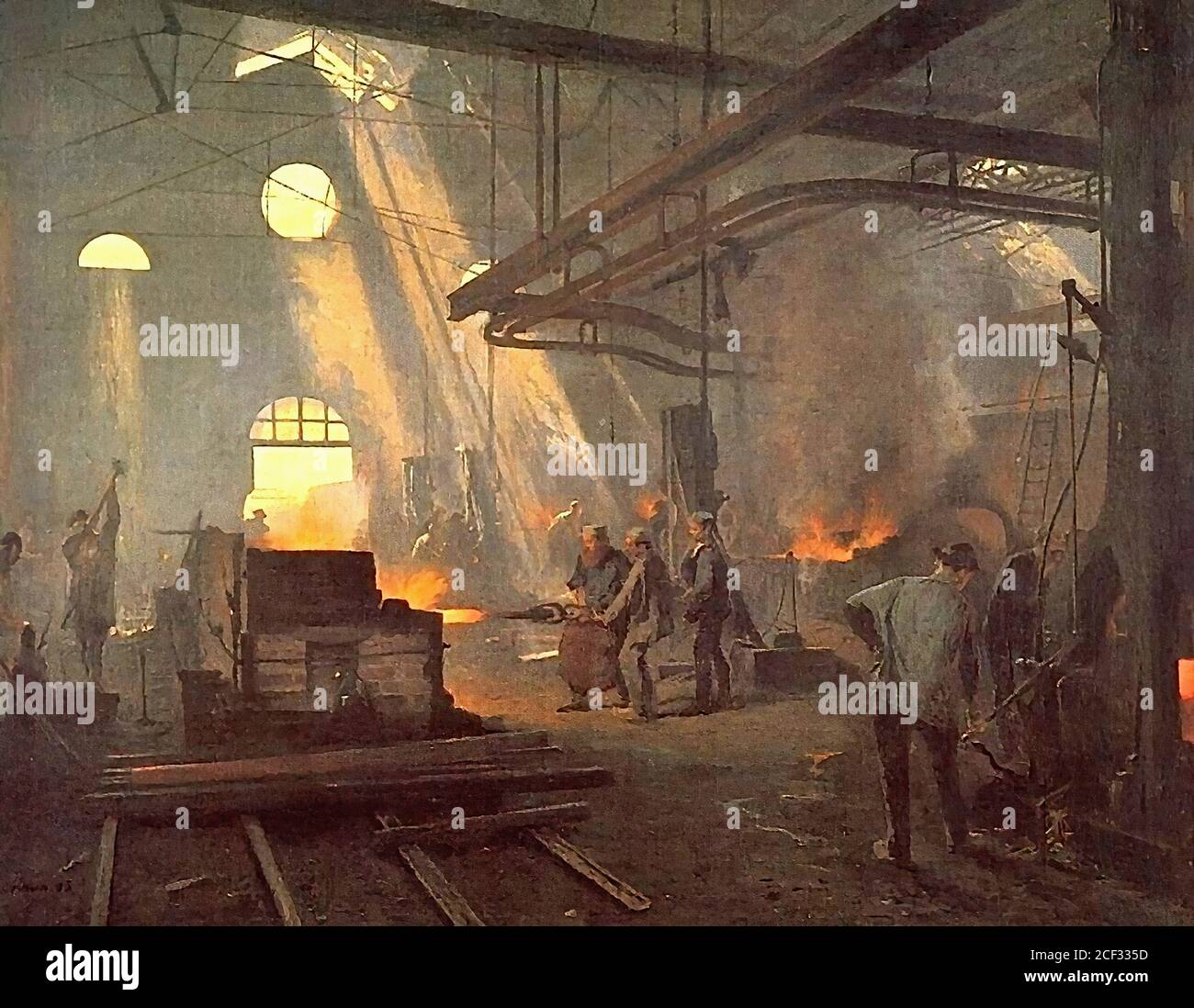 Cormon Fernand - a Forge - French School - 19th Century Stock Photo - Alamy
