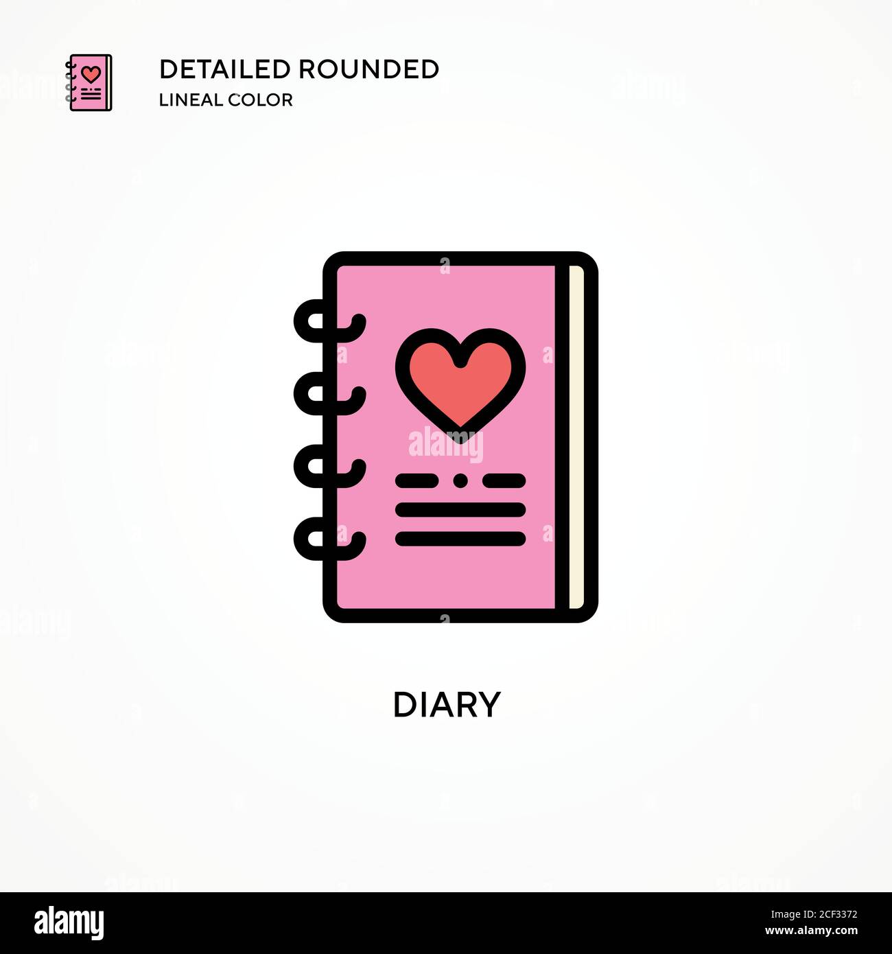 Diary vector icon. Modern vector illustration concepts. Easy to edit ...