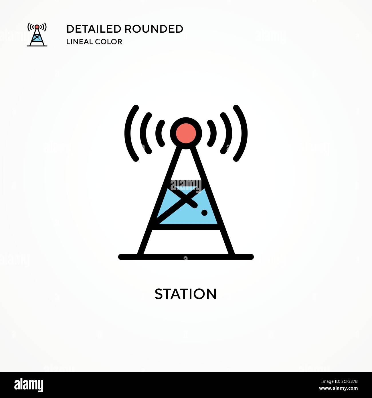 Station vector icon. Modern vector illustration concepts. Easy to edit ...