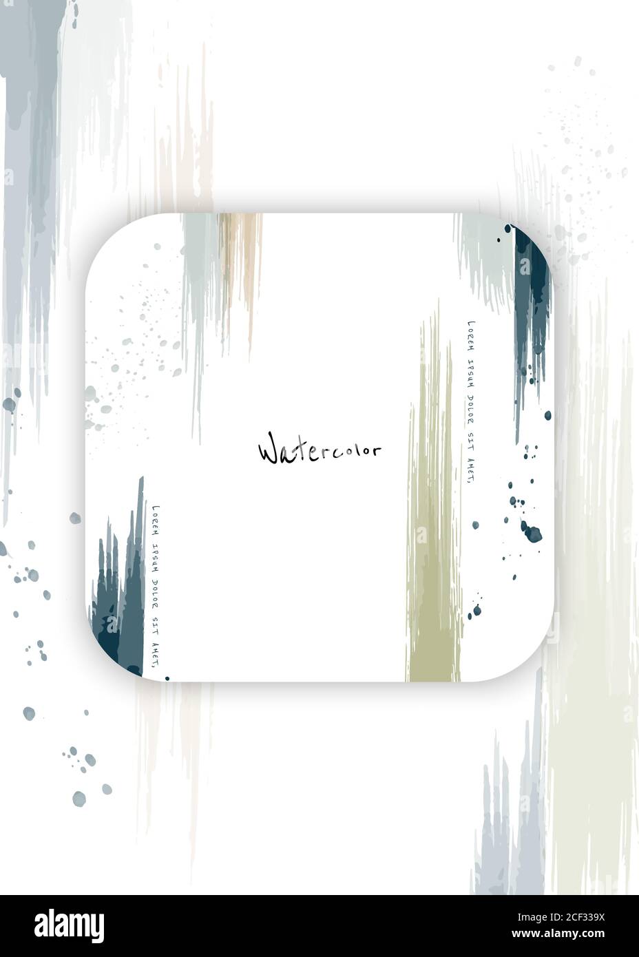 Abstract background minimal design with earth tone watercolor splash ...