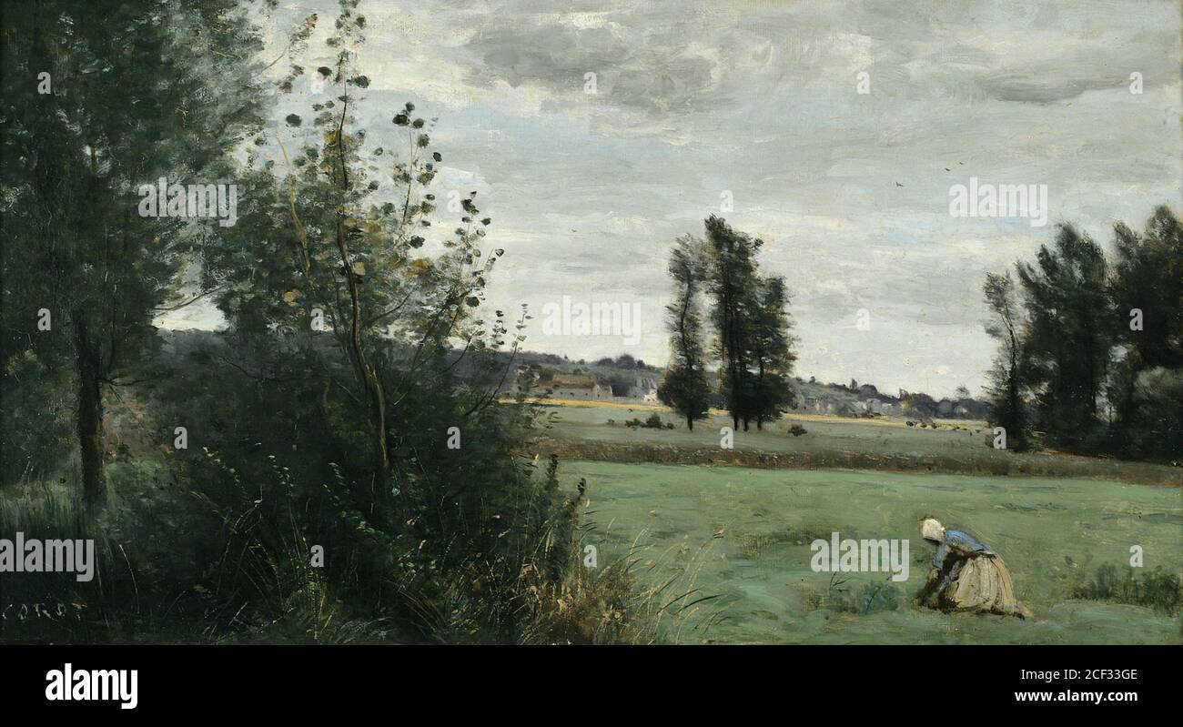 Camille corot landscape with figure hi-res stock photography and images ...