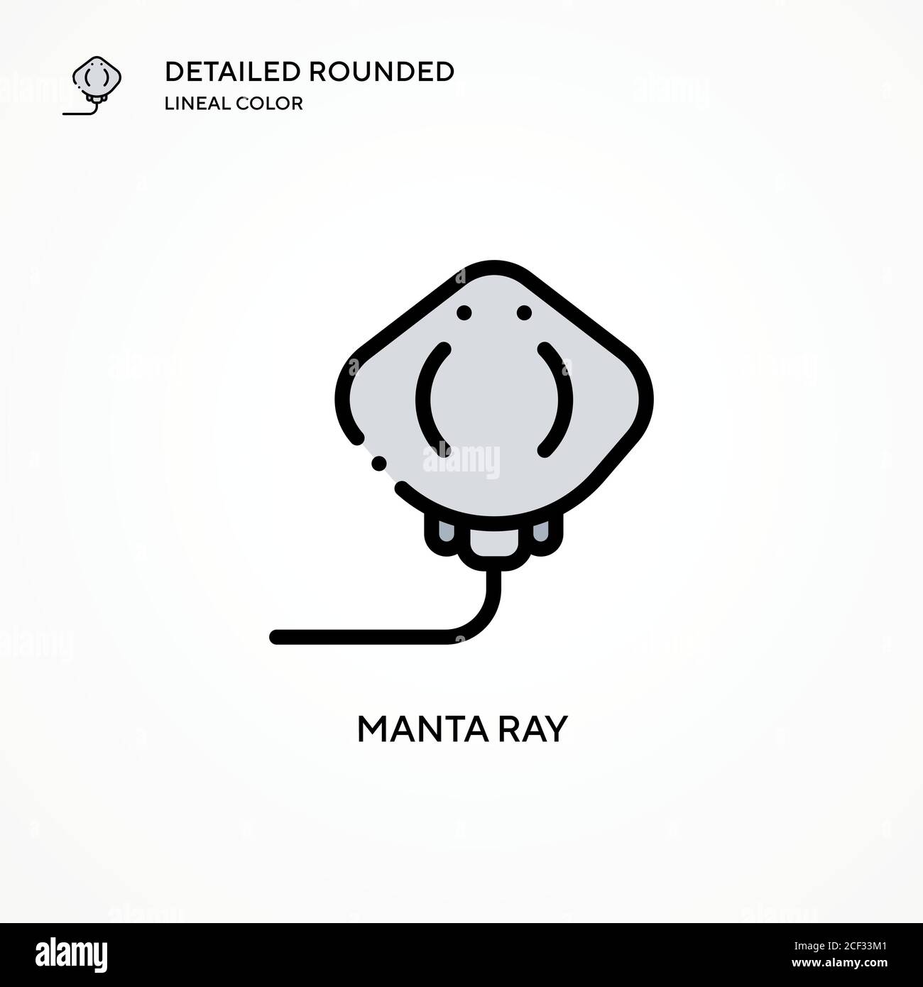 Manta ray vector icon. Modern vector illustration concepts. Easy to ...
