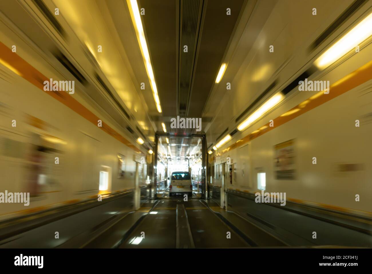 Inside le shuttle train hi-res stock photography and images - Alamy