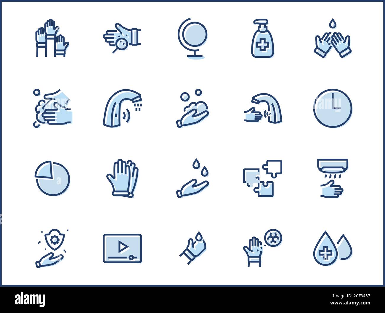 Set of Washing Hands Vector Line Icons. Contains such Icons as ...