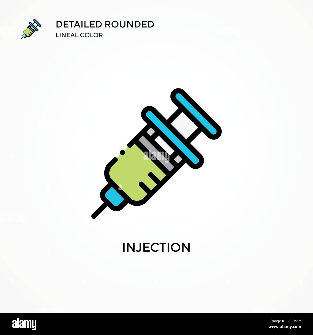 Injection vector icon. Modern vector illustration concepts. Easy to ...
