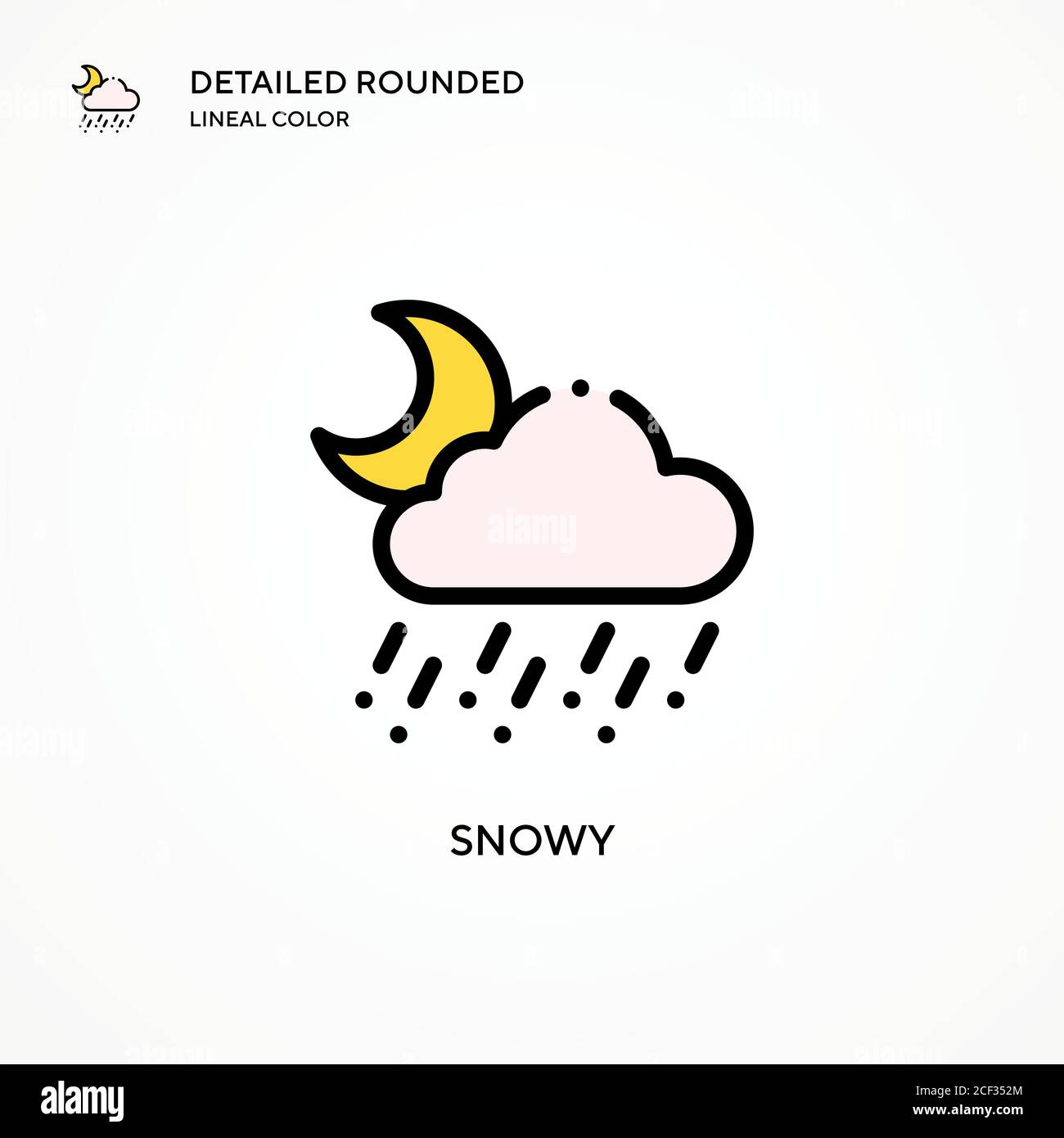 Snowy vector icon. Modern vector illustration concepts. Easy to edit ...