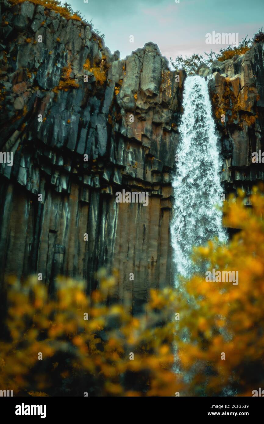 Waterfall on Skaftafell on Iceland Stock Photo - Alamy