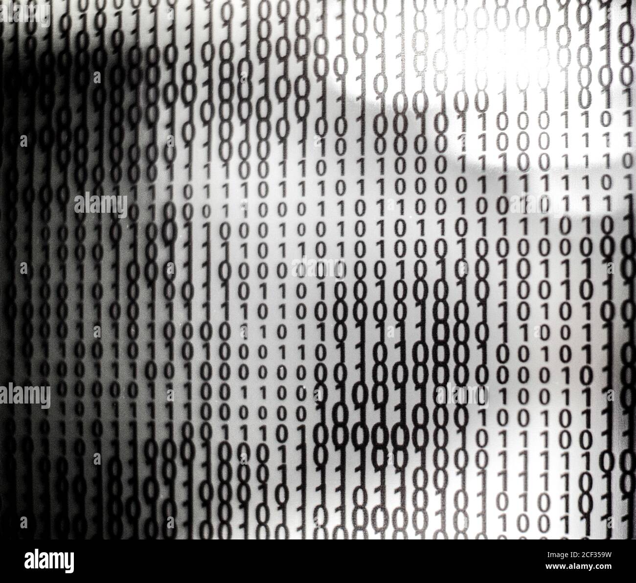 Graphic display of computing language in IT center Stock Photo - Alamy