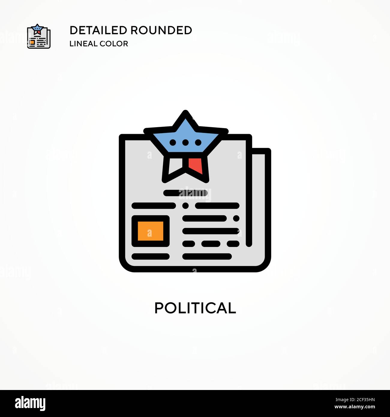 Political vector icon. Modern vector illustration concepts. Easy to ...