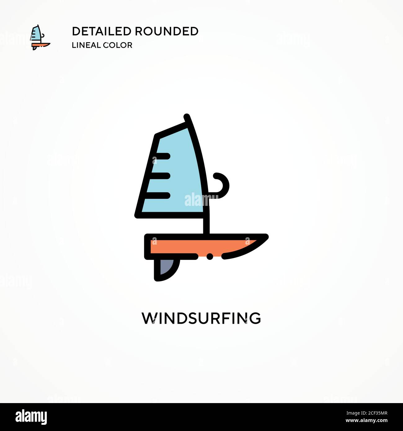 Windsurfing vector icon. Modern vector illustration concepts. Easy to ...