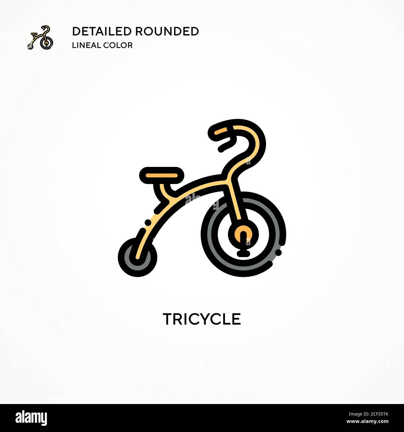 Tricycle vector icon. Modern vector illustration concepts. Easy to edit ...