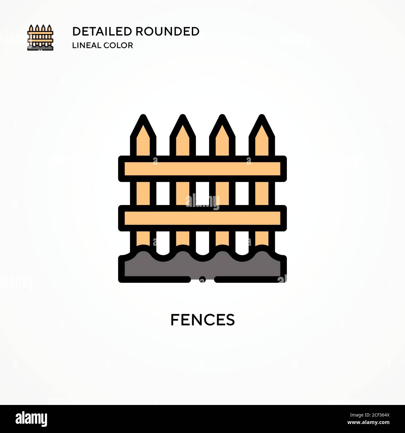 Fences vector icon. Modern vector illustration concepts. Easy to edit ...