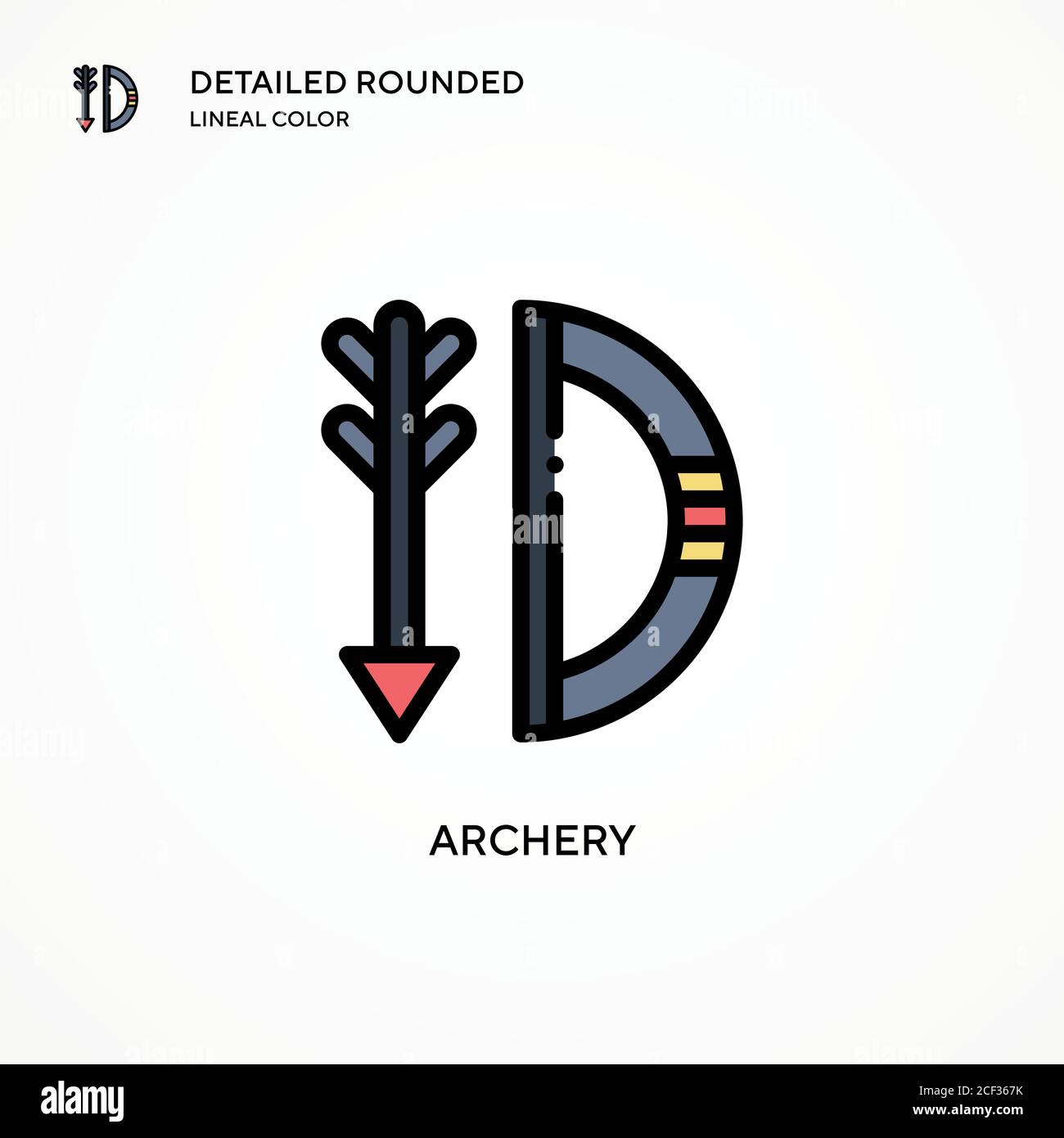 Archery vector icon. Modern vector illustration concepts. Easy to edit ...