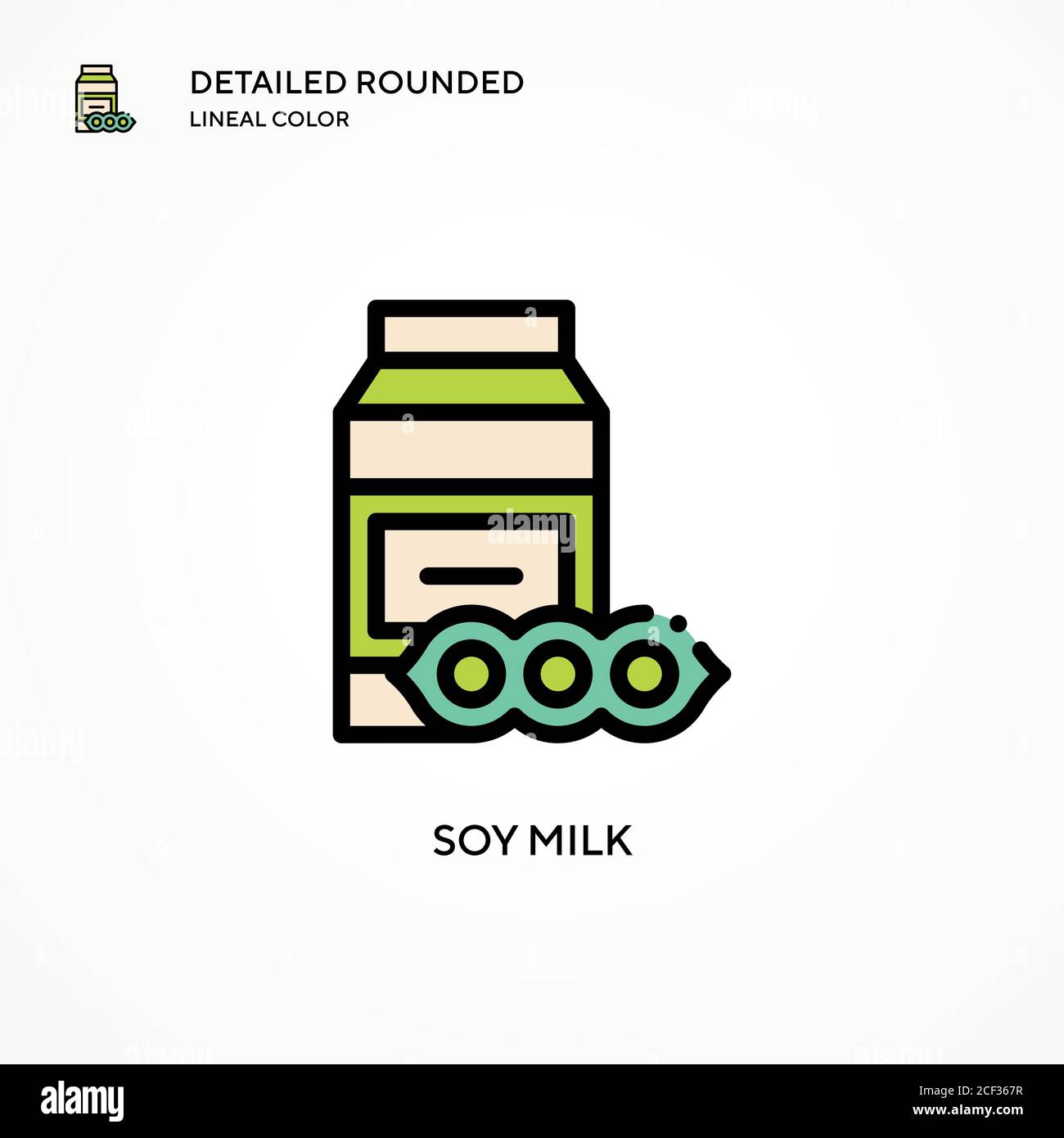 Soy milk vector icon. Modern vector illustration concepts. Easy to edit ...