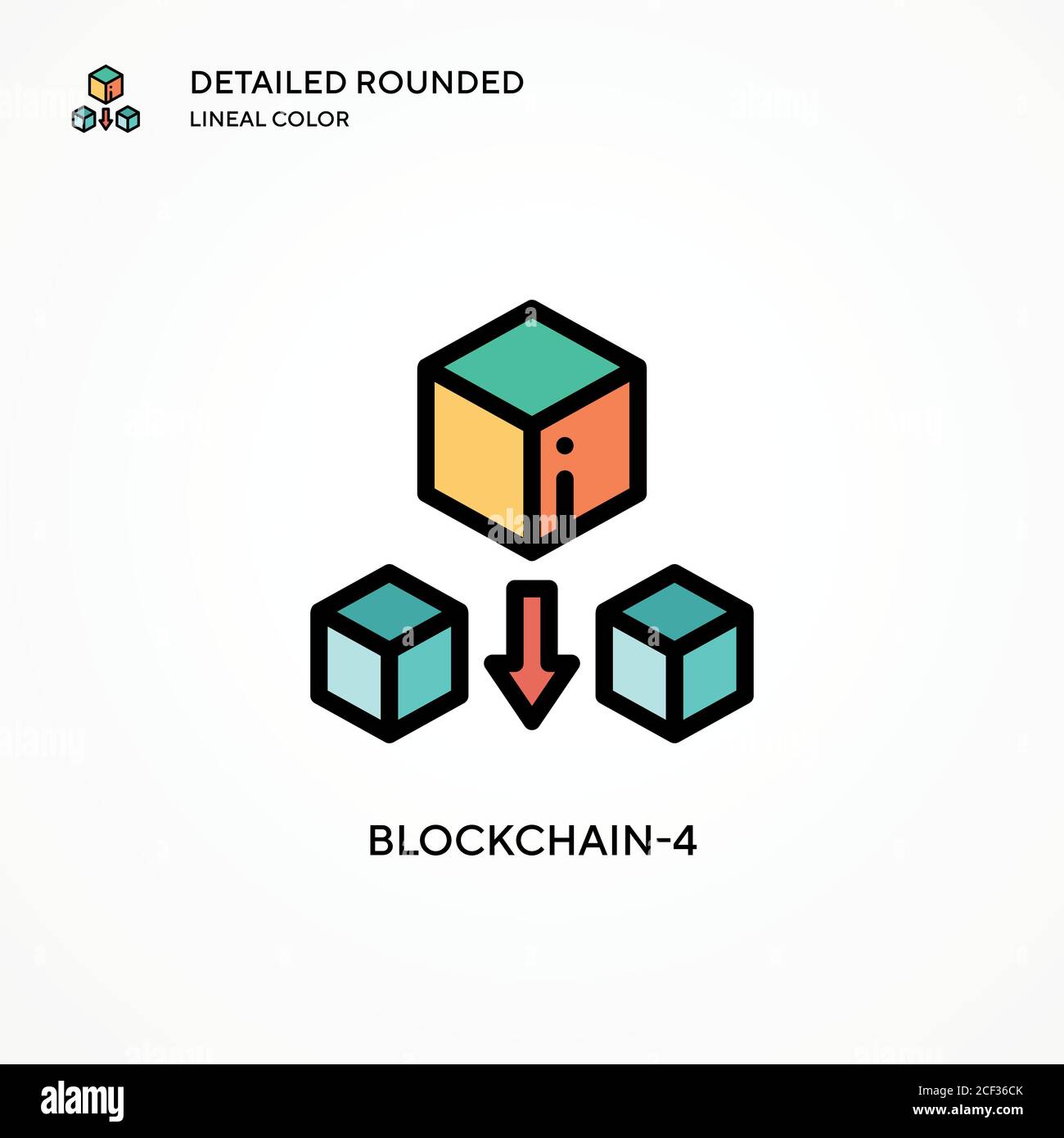 Blockchain-4 vector icon. Modern vector illustration concepts. Easy to ...