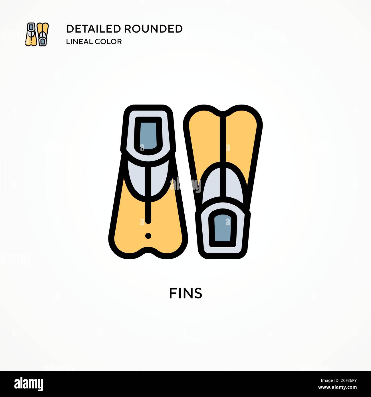 Fins vector icon. Modern vector illustration concepts. Easy to edit and ...