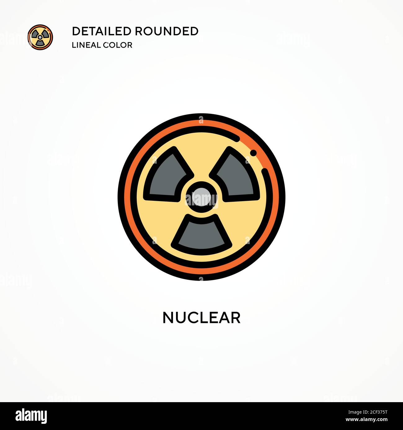 Nuclear vector icon. Modern vector illustration concepts. Easy to edit ...