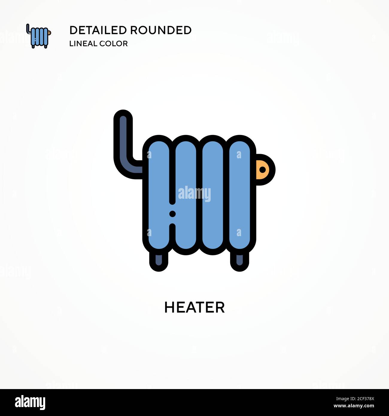 Heater vector icon. Modern vector illustration concepts. Easy to edit ...