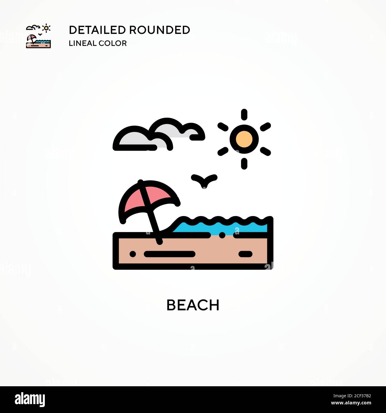 Beach vector icon. Modern vector illustration concepts. Easy to edit ...