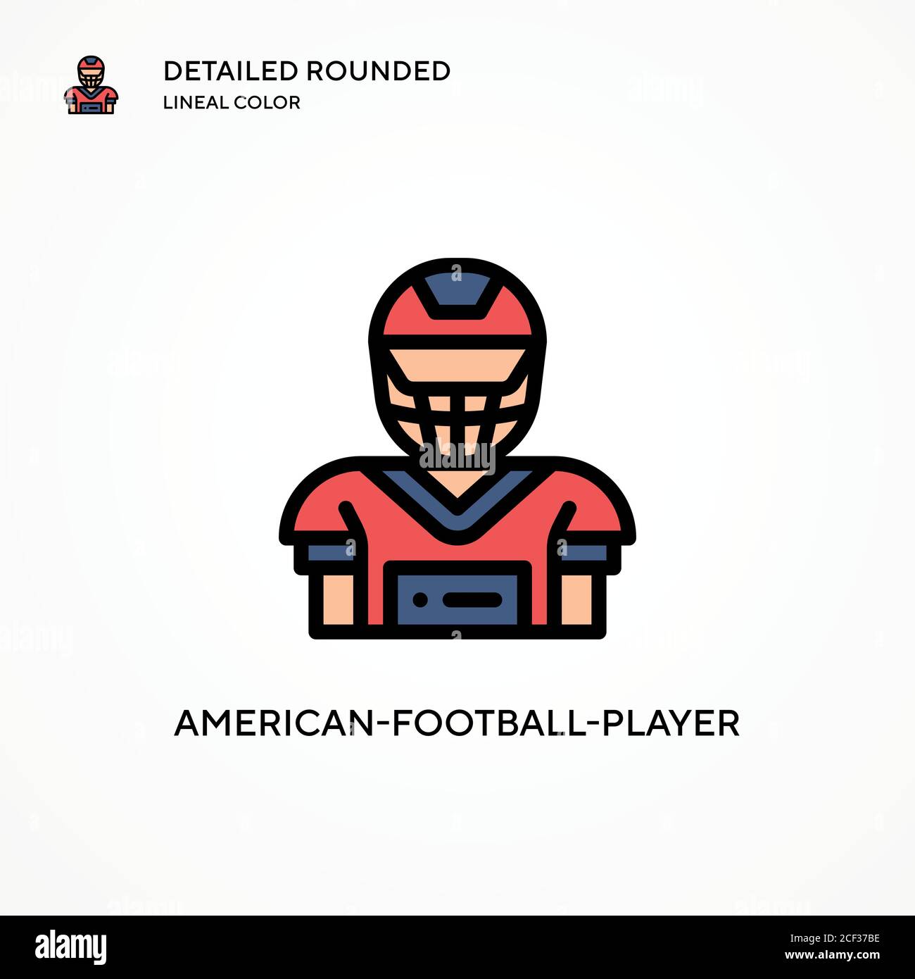 American-football-player vector icon. Modern vector illustration ...
