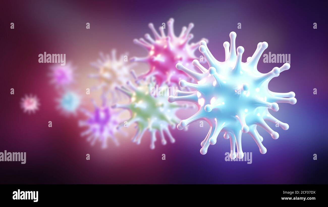Changing and mutating virus pathogen - 3d illustration Stock Photo - Alamy
