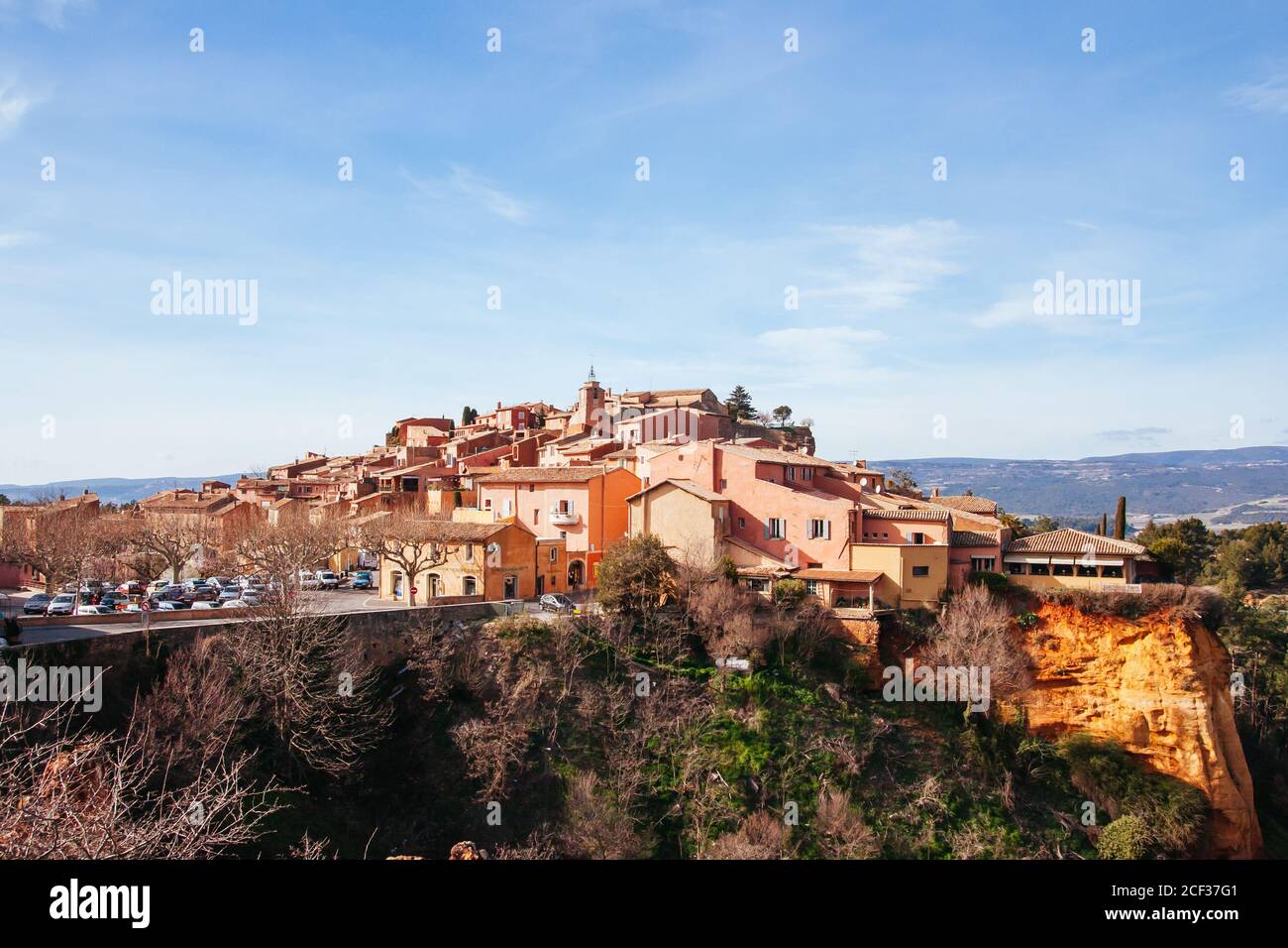 Colorful Roussillon Buildings in France Stock Photo - Alamy