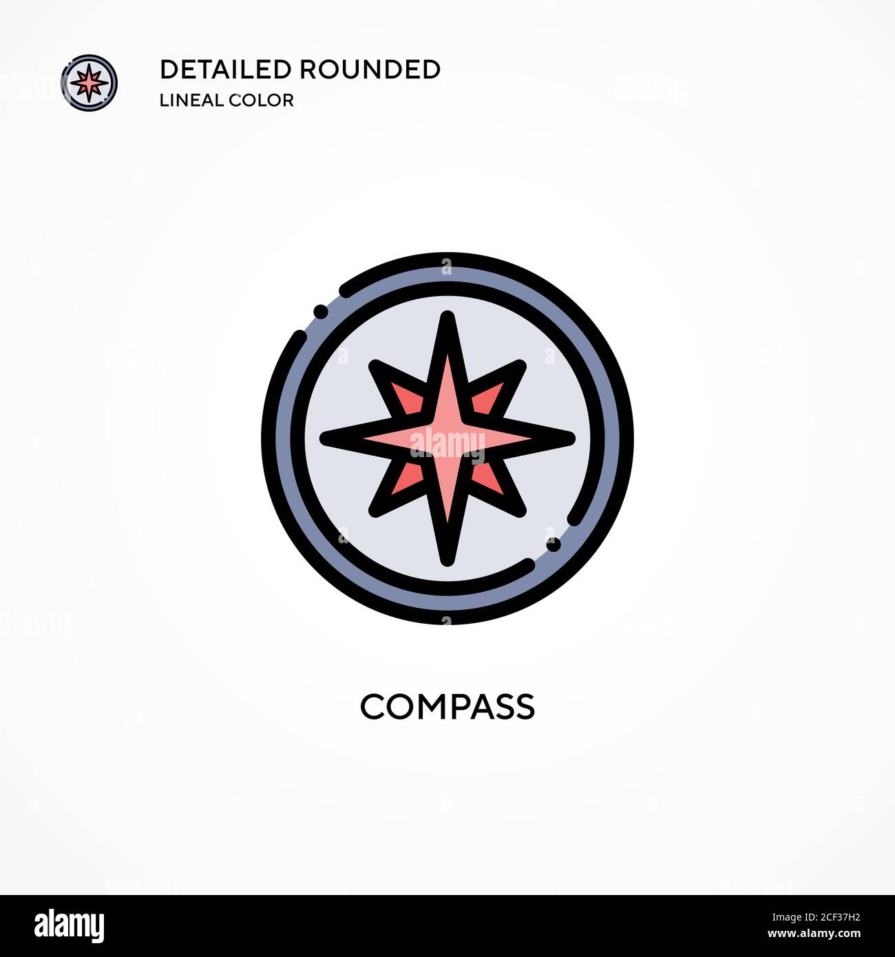 Compass vector icon. Modern vector illustration concepts. Easy to edit ...
