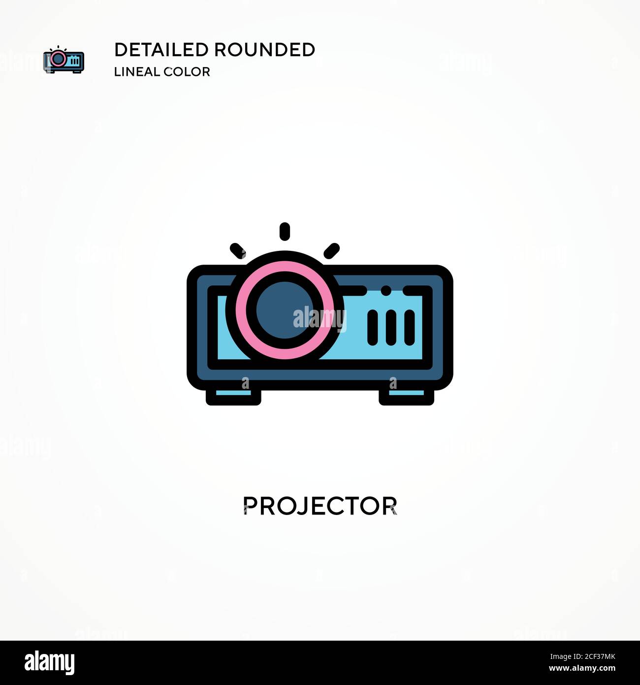 Projector vector icon. Modern vector illustration concepts. Easy to ...