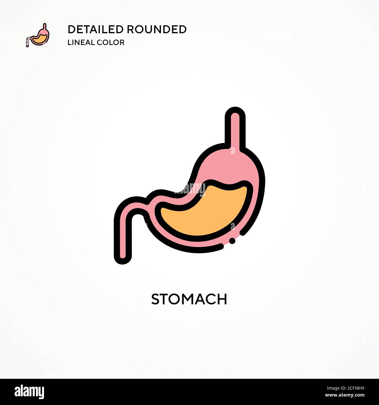 Stomach vector icon. Modern vector illustration concepts. Easy to edit ...