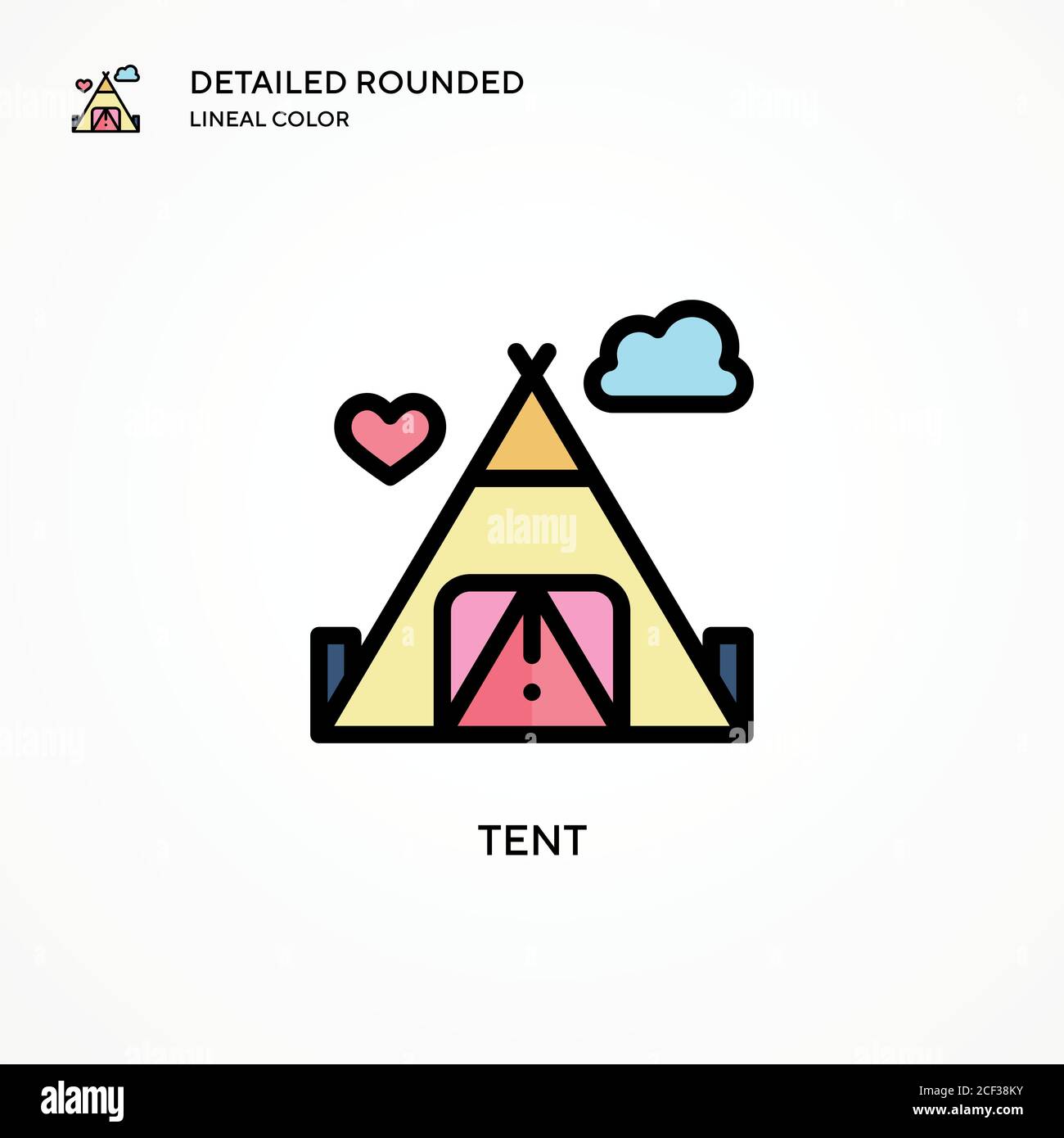 Tent vector icon. Modern vector illustration concepts. Easy to edit and ...