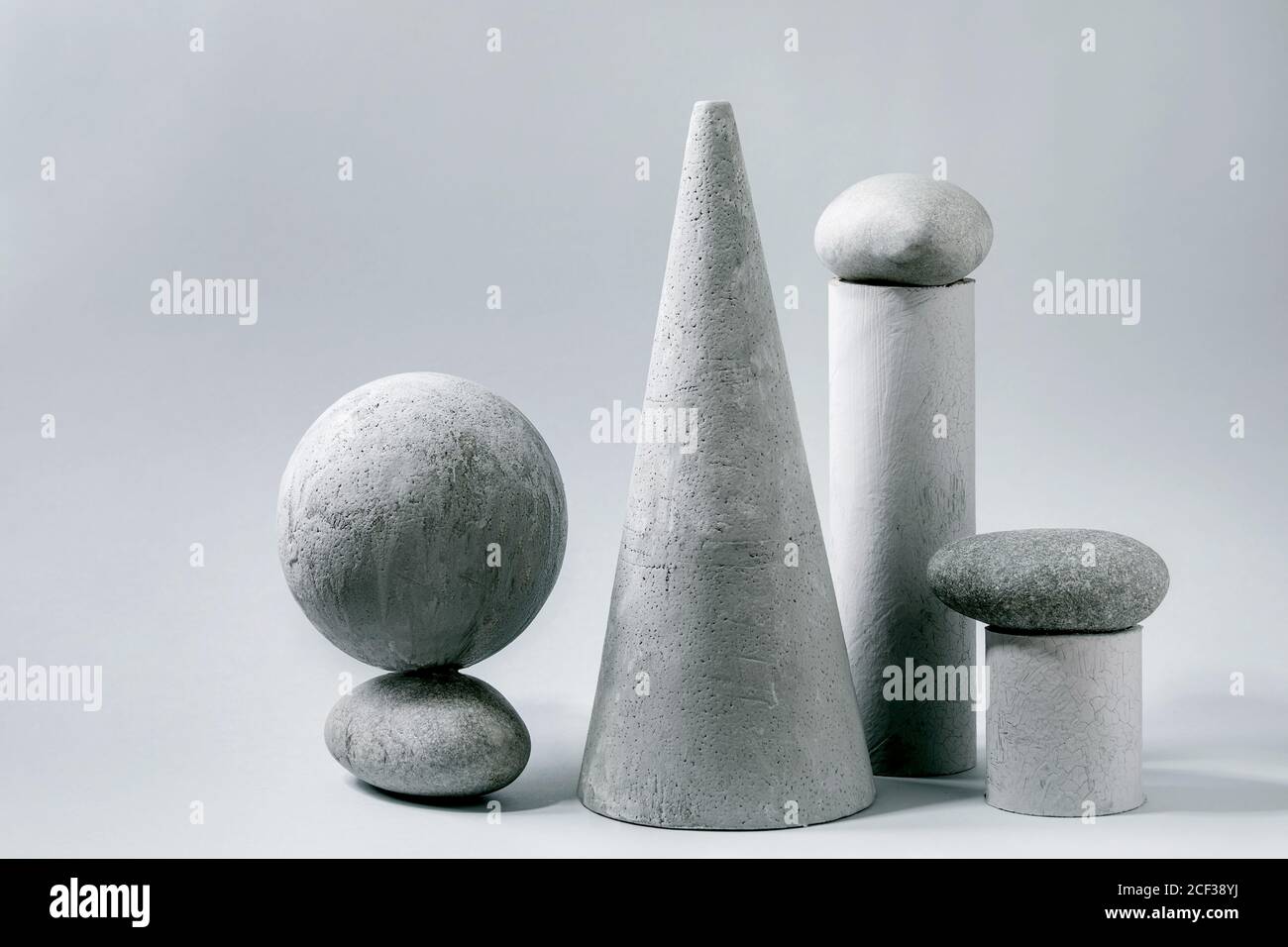 Geometric objects and stones Stock Photo - Alamy