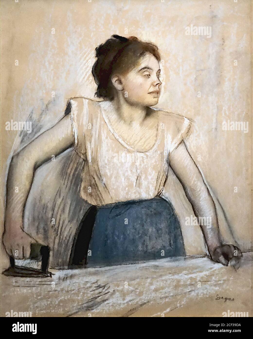 Degas Edgar - La Repasseuse C.1869 - French School - 19th Century Stock ...