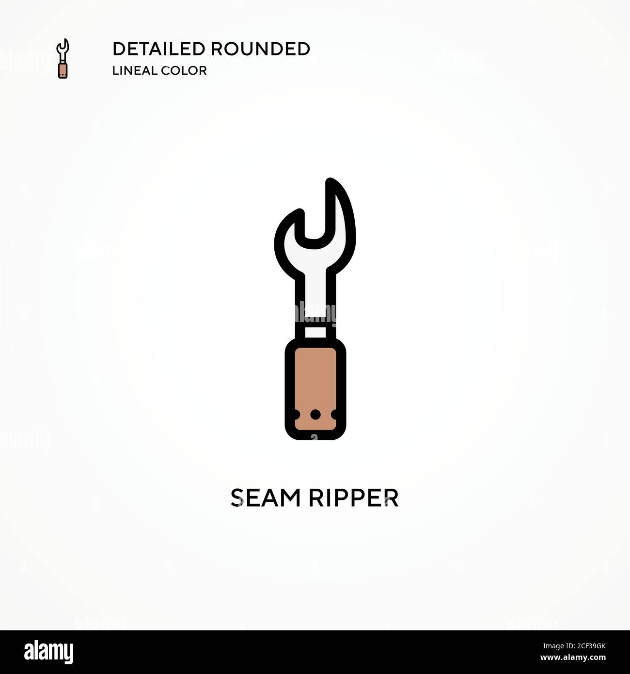 Seam ripper vector icon. Modern vector illustration concepts. Easy to ...