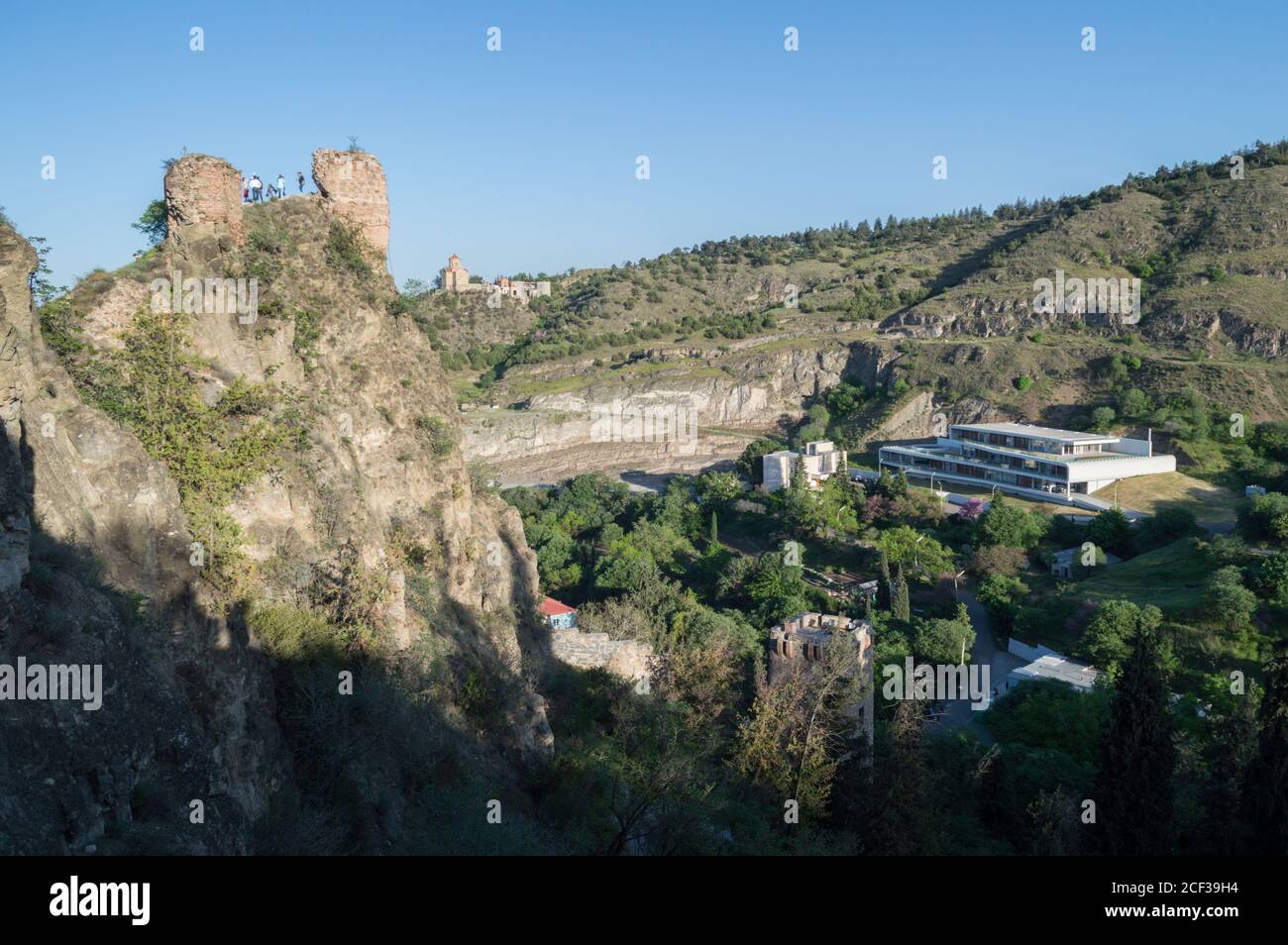 View from Top of Sololaki Hill onto Historic Ruins in Tbilisi, Georgia ...