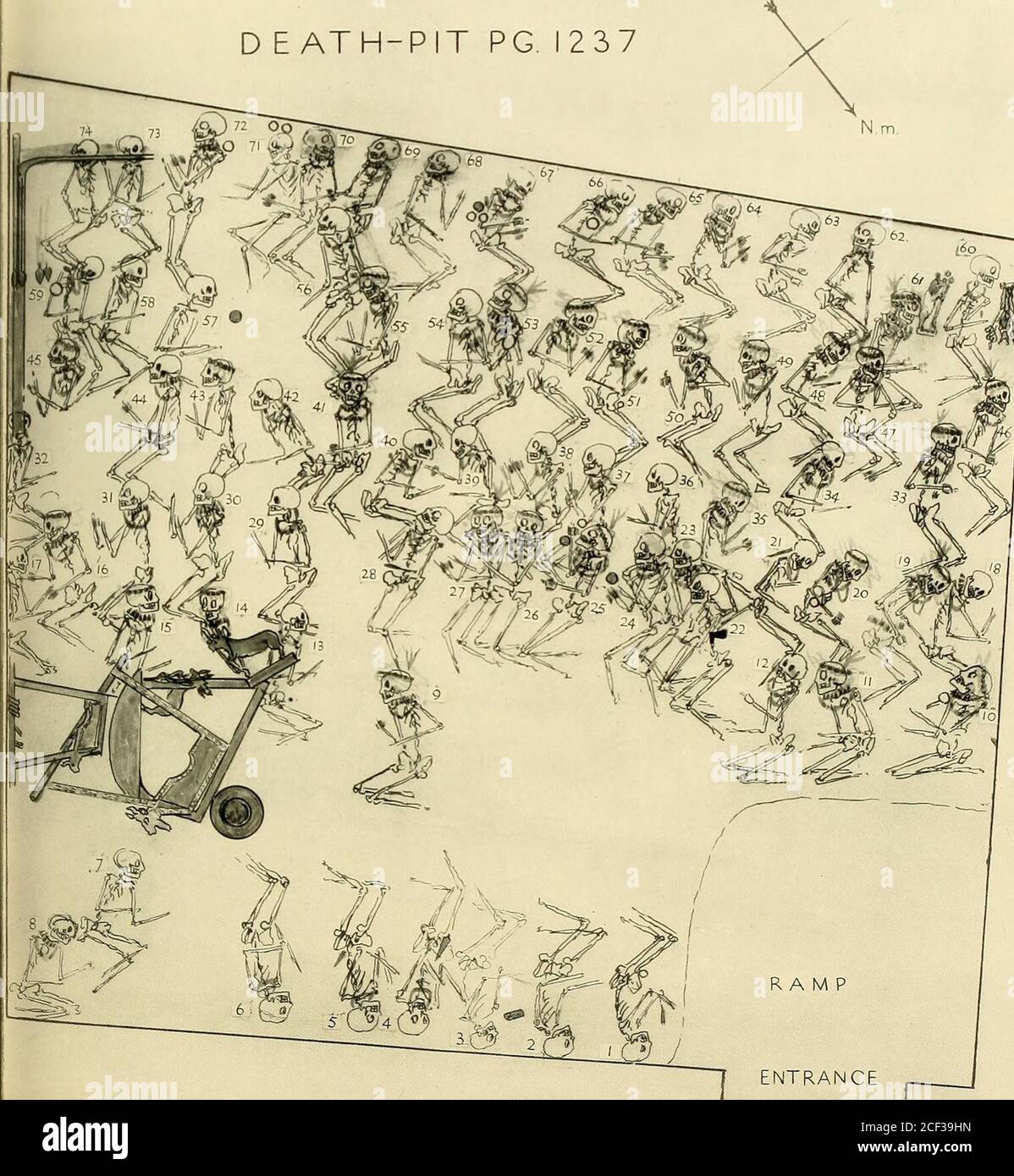 . Ur excavations. PG/1237 a. GENERAL VIEW, SHOWING MEN IN THE dEATH-PIT ...