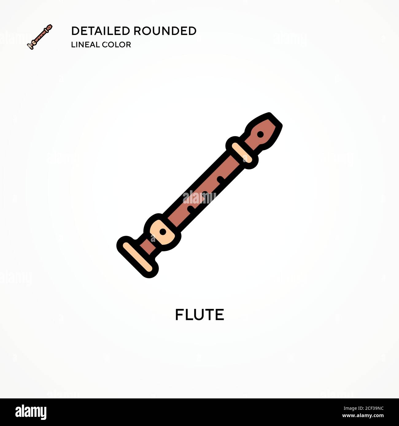 Flute vector icon. Modern vector illustration concepts. Easy to edit ...