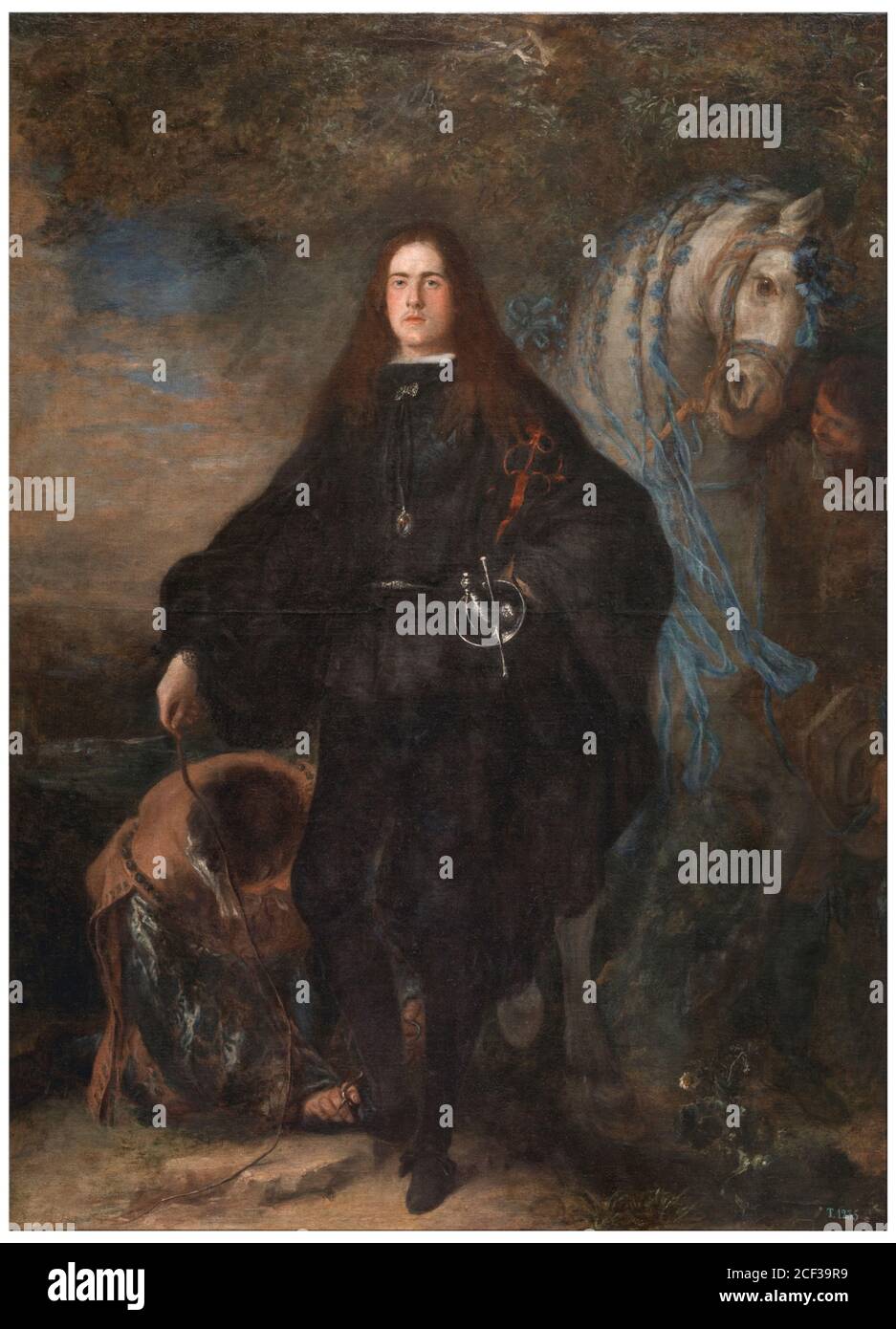 A vintage portrait artwork royal european habsburg line spanish ...