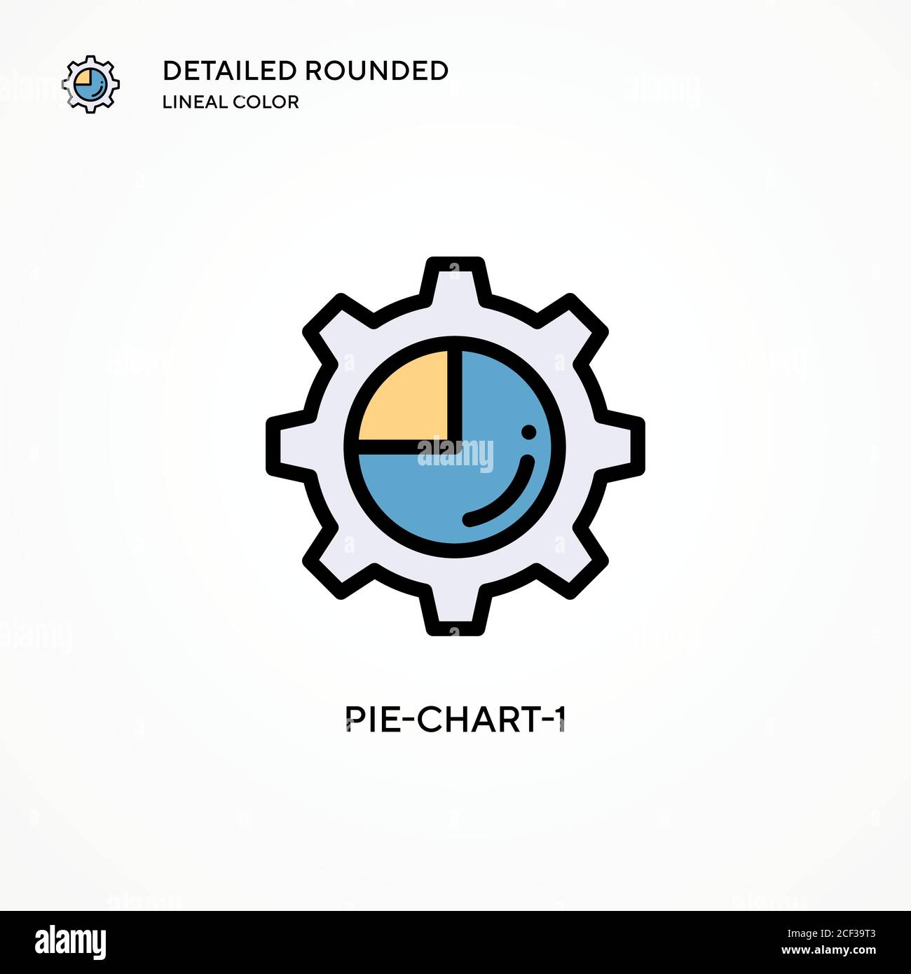Pie-chart-1 vector icon. Modern vector illustration concepts. Easy to ...