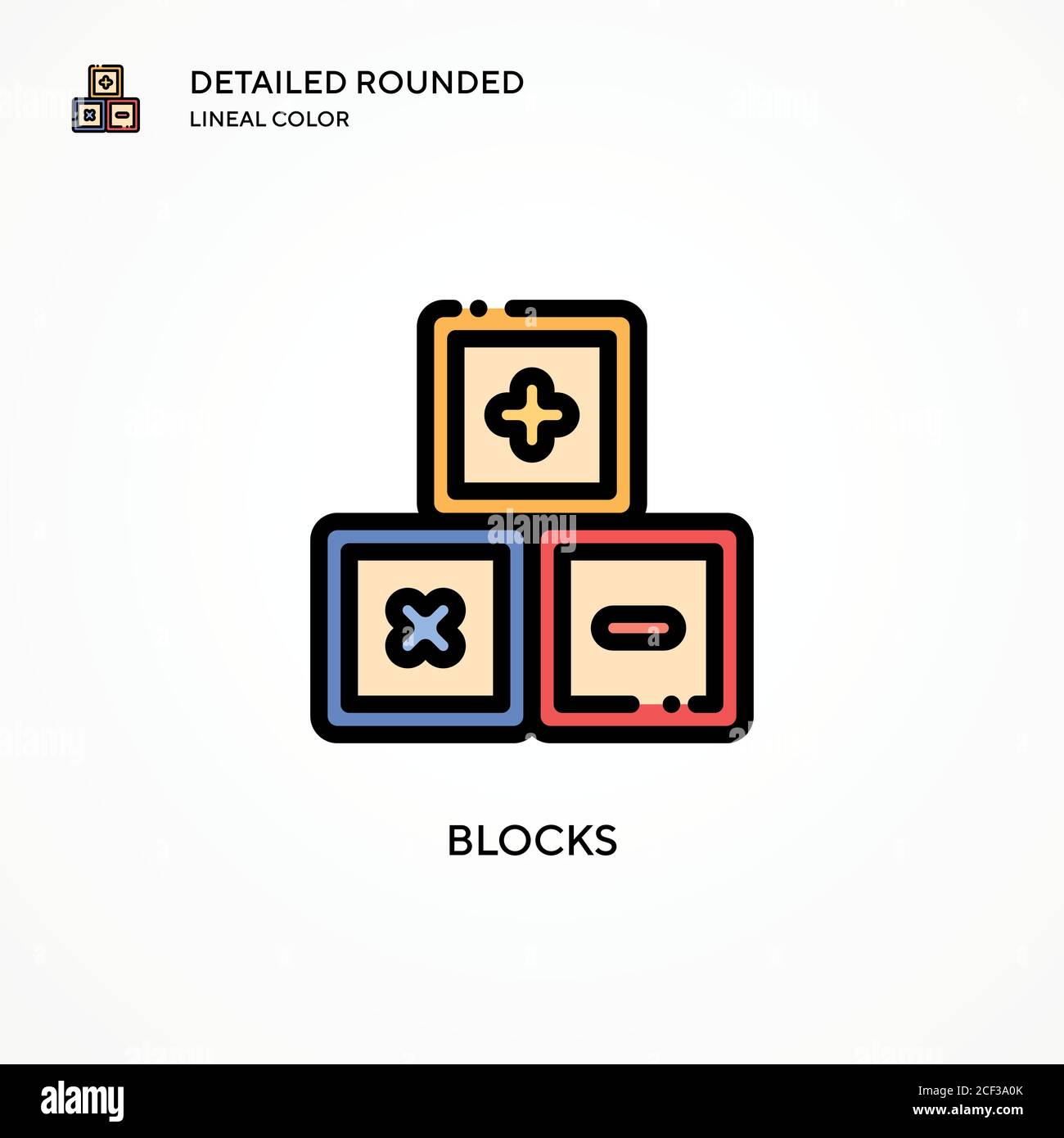 Blocks vector icon. Modern vector illustration concepts. Easy to edit ...