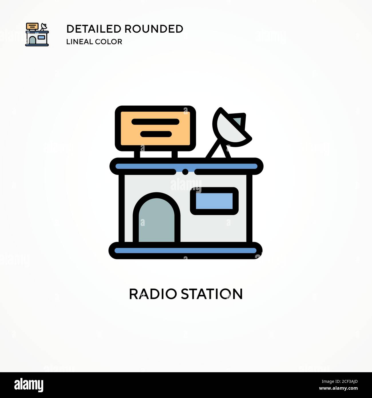 Radio station vector icon. Modern vector illustration concepts. Easy to ...