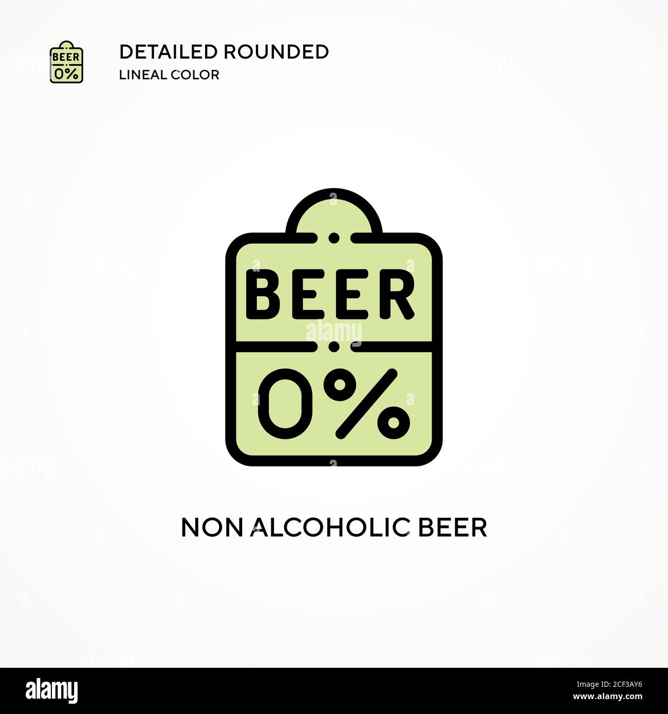 Non alcoholic beer vector icon. Modern vector illustration concepts ...