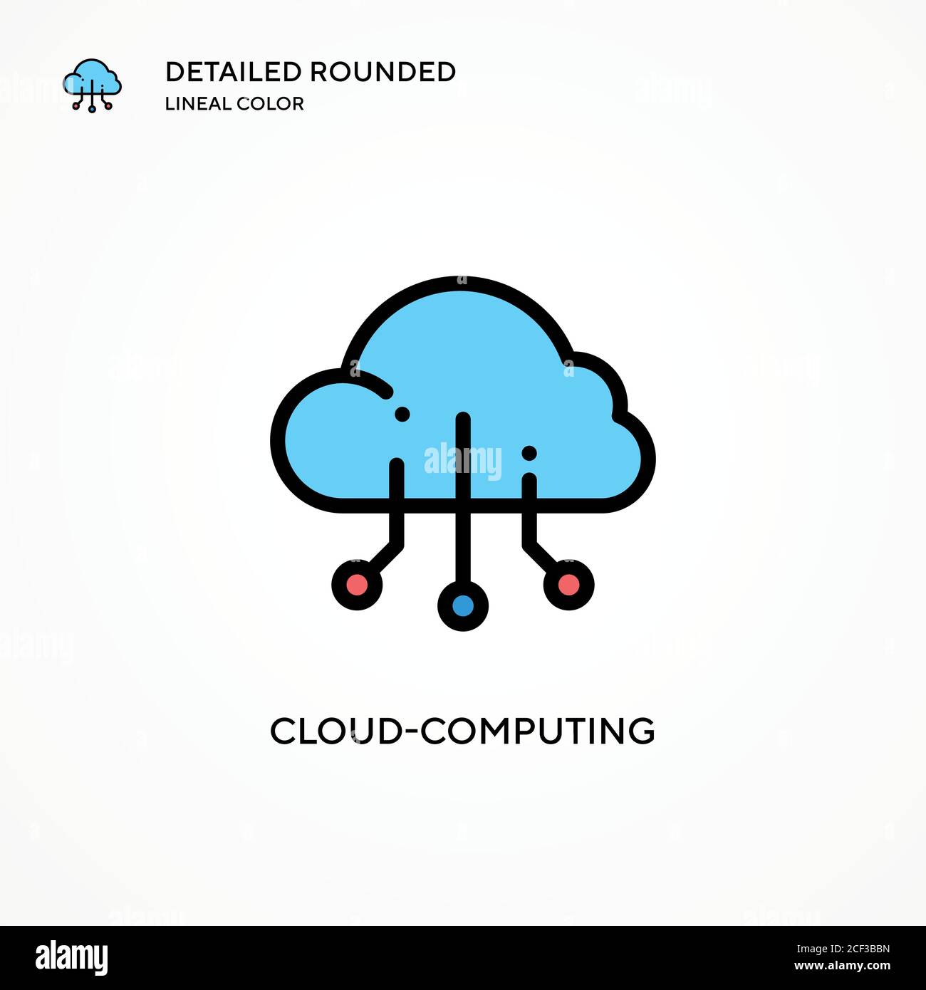 Cloud-computing vector icon. Modern vector illustration concepts. Easy to edit and customize ...